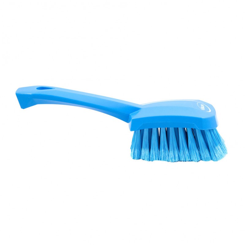 Washing brush, short handle, soft split bristles for silkscreen printing