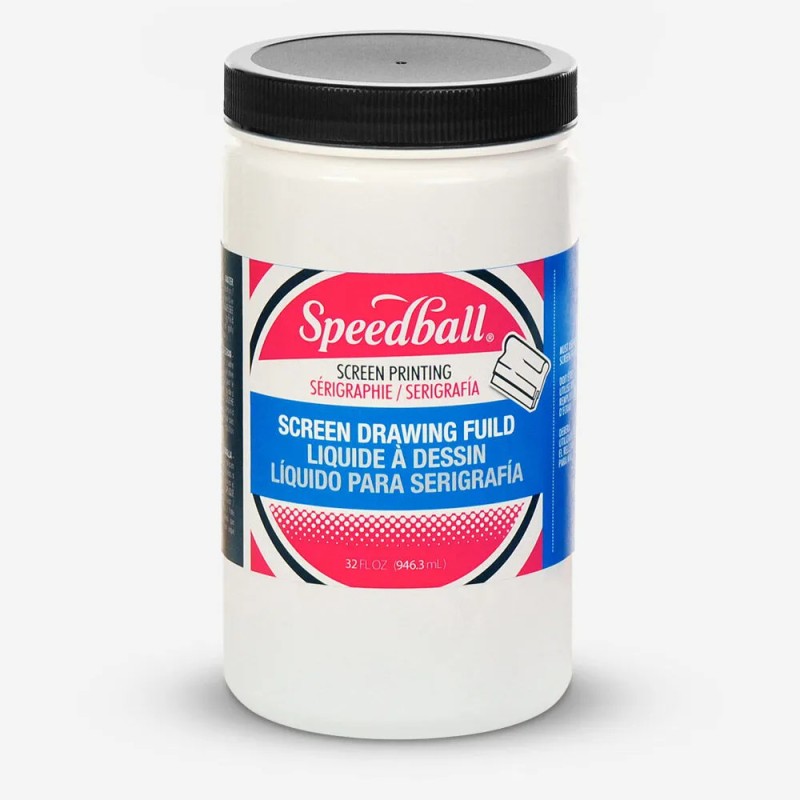 Speedball screen drawing fluid for drawing images by hand on a screen